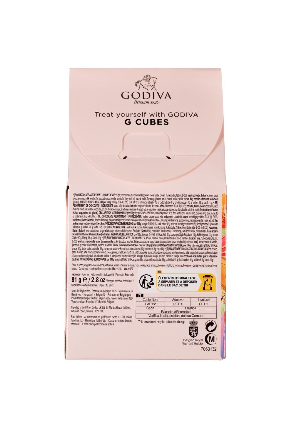 Limited Edition G-Cubes Pouch, 10pc | GODIVA Chocolates UK