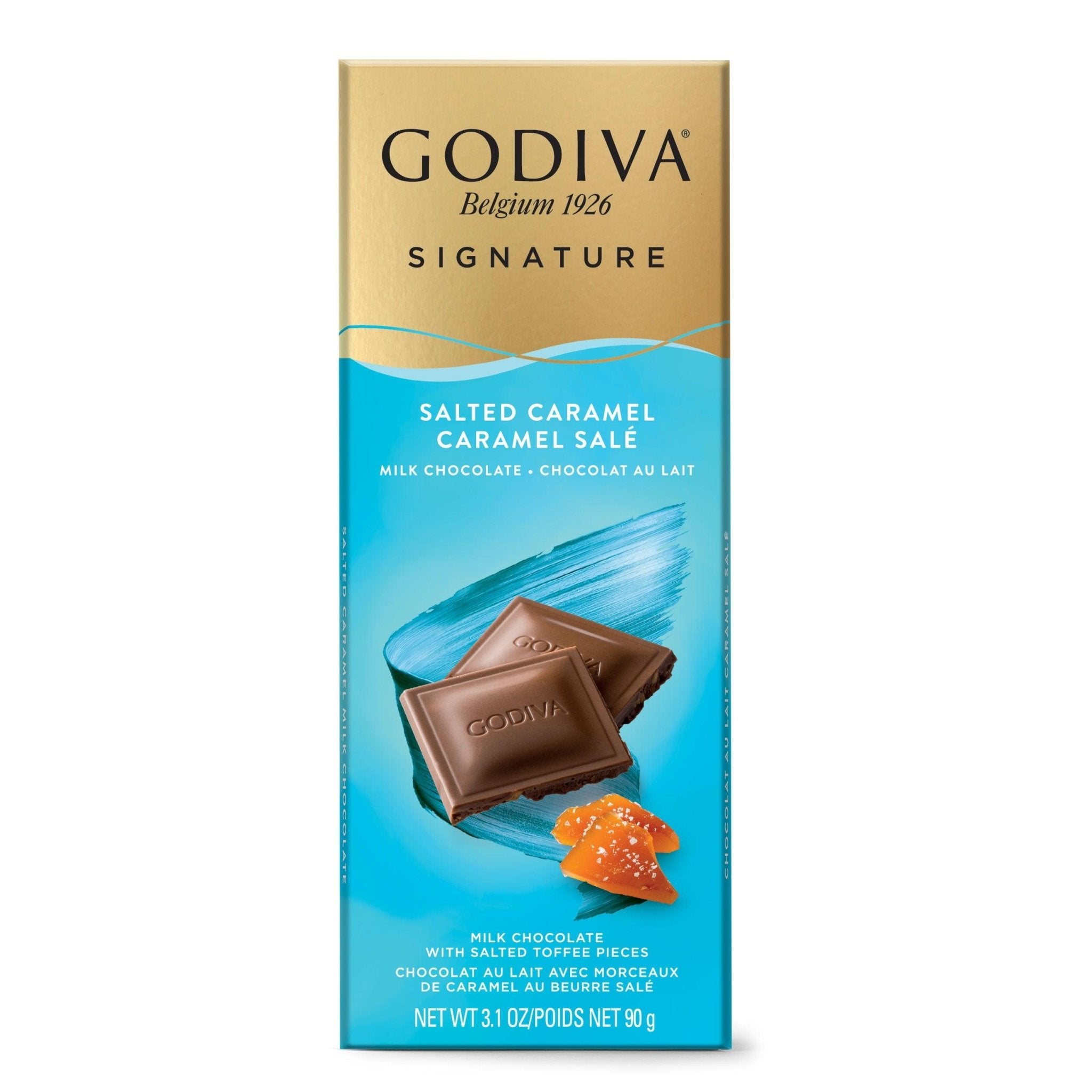 Milk Chocolate and Salted Caramel Tablet 90g | GODIVA Chocolates UK
